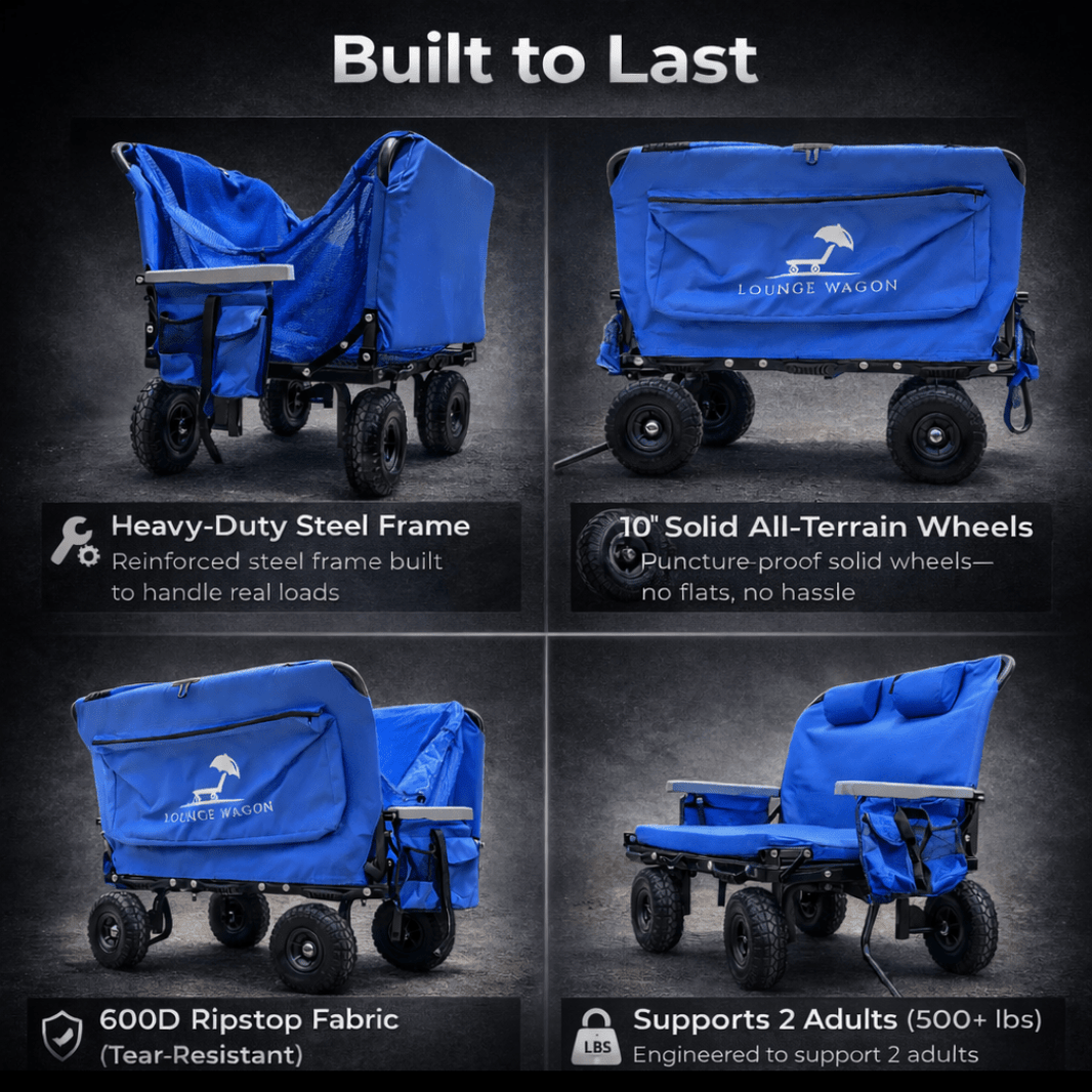 Ultimate Beach Wagon | Foldable Outdoor Wagon with Seating – Lounge Wagon