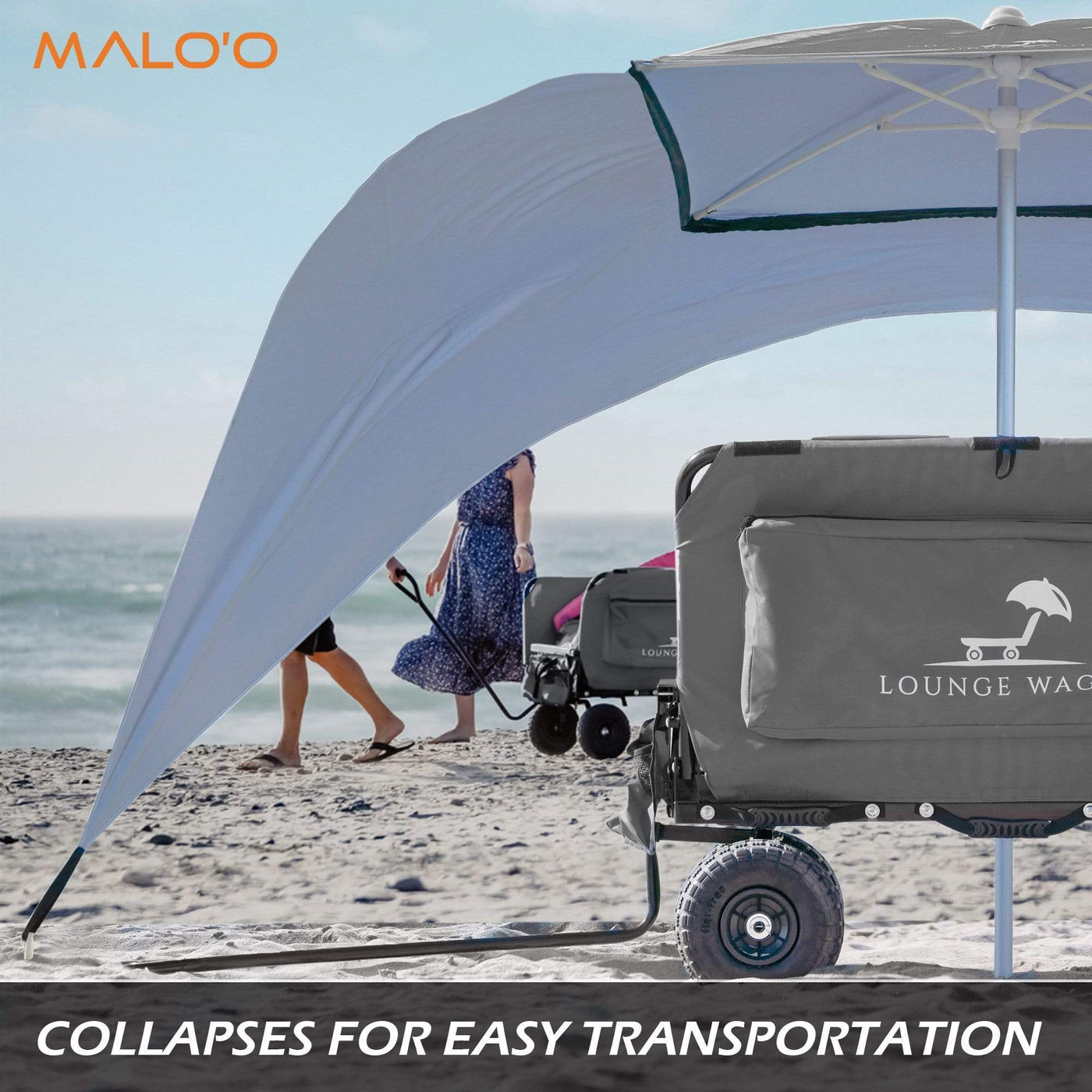 Beach Canopy Umbrella | Canopy Awning Tent for Outdoor Shade – Lounge Wagon