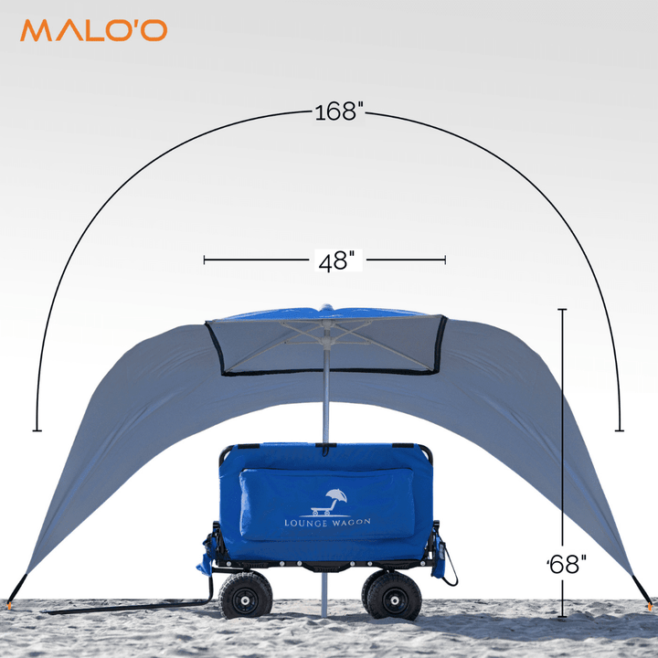 Beach Canopy Umbrella | Canopy Awning Tent for Outdoor Shade – Lounge Wagon